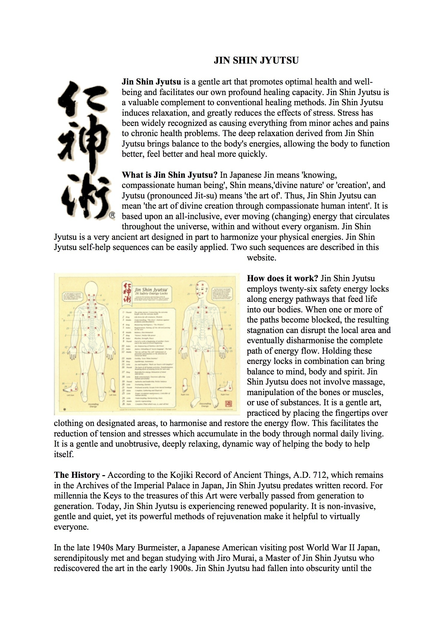 Jin Shin Jyutsu Self Help